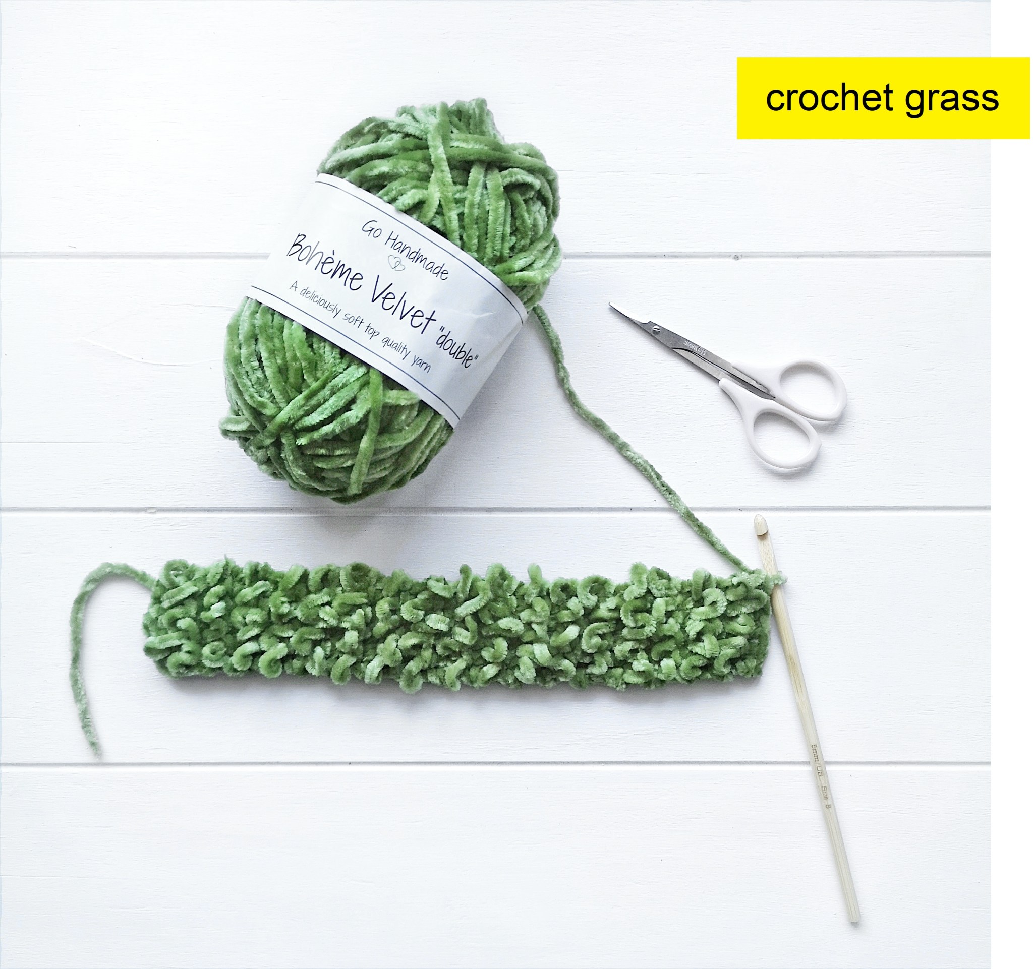 Crochet Grass in Loop Stitches - trishagurumi