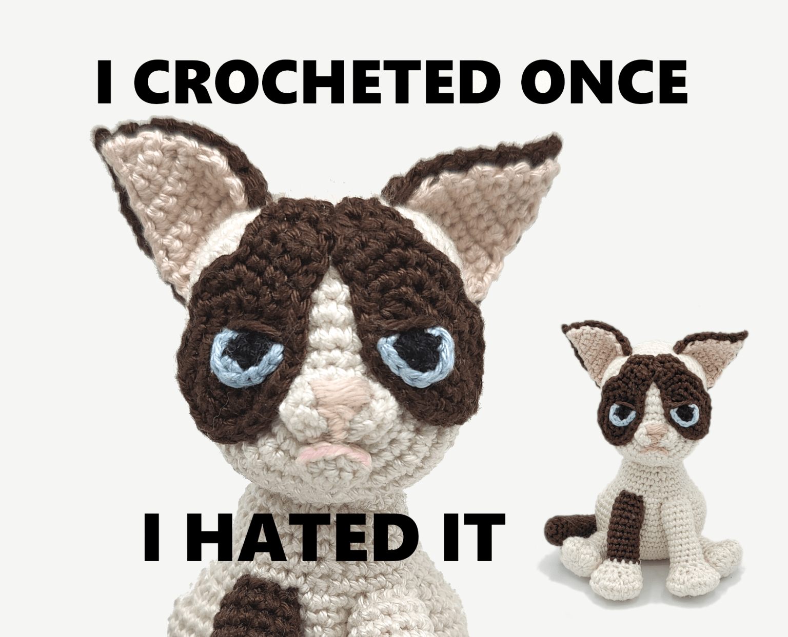 Crochet Grumpy Cat - trishagurumi